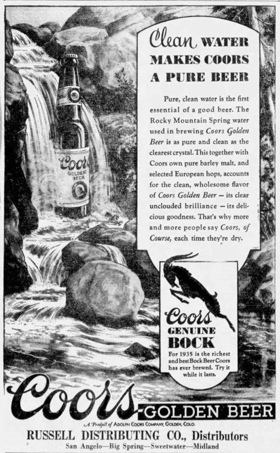 Beer In Ads #4964: Coors Bock Beer