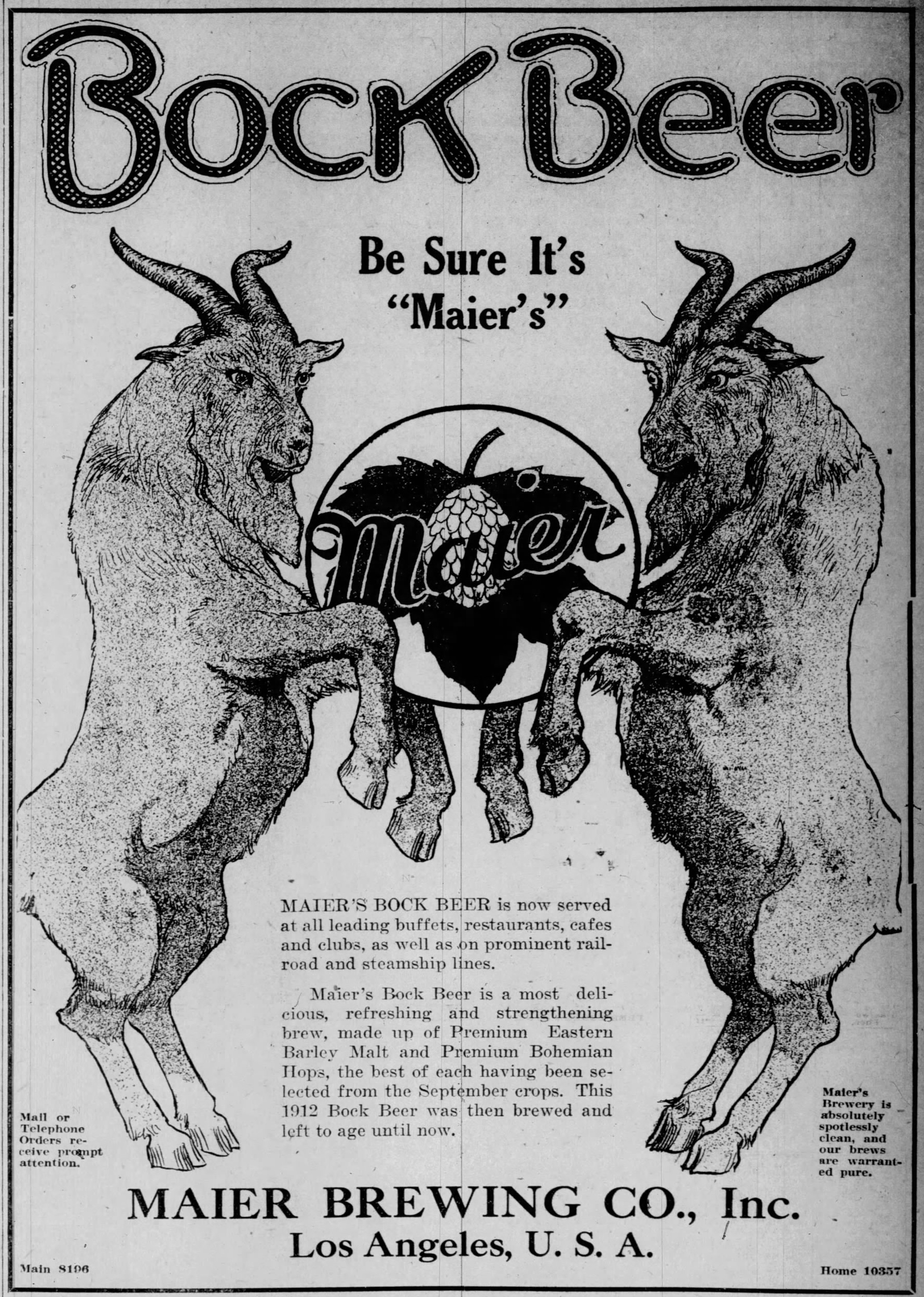 Beer In Ads #4998: Maier’s Bock Beer