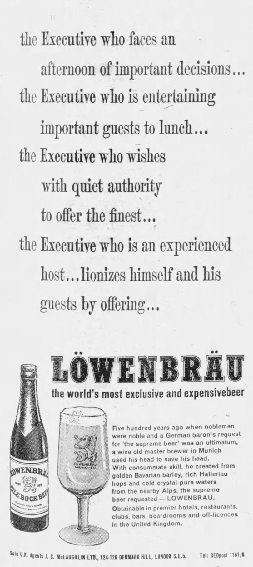 Beer In Ads #5025: Löwenbräu Pale Bock Beer