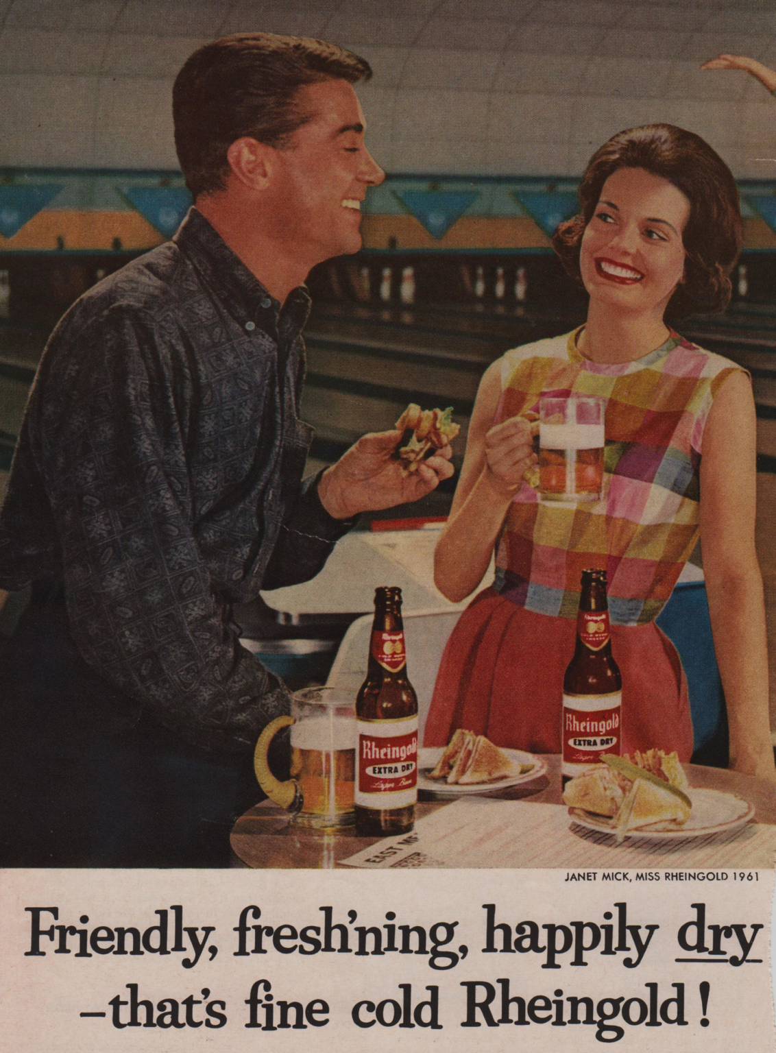 Beer In Ads #4596: Miss Rheingold 1961 Goes Bowling