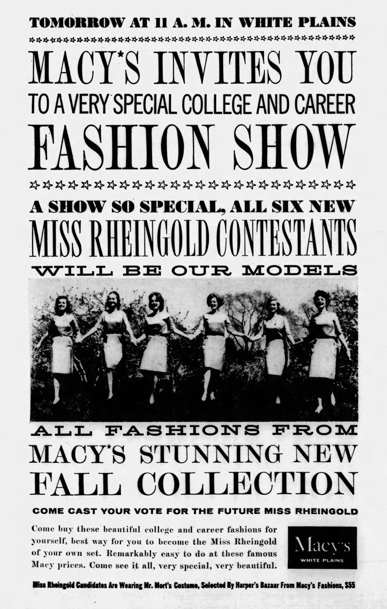 Beer In Ads #4616: Miss Rheingold 1962 Candidates At The Macy’s Fashion ...