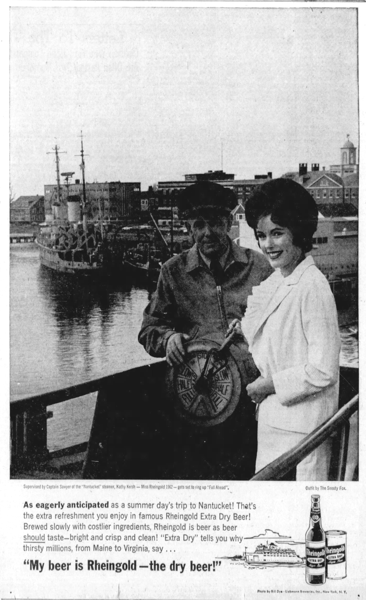 Beer In Ads #4642: Miss Rheingold 1962 On The Nantucket Steamer