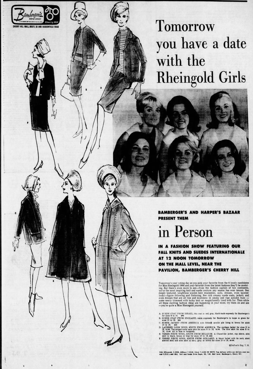 Beer In Ads #4730: Tomorrow You Have A Date With The Rheingold Girls