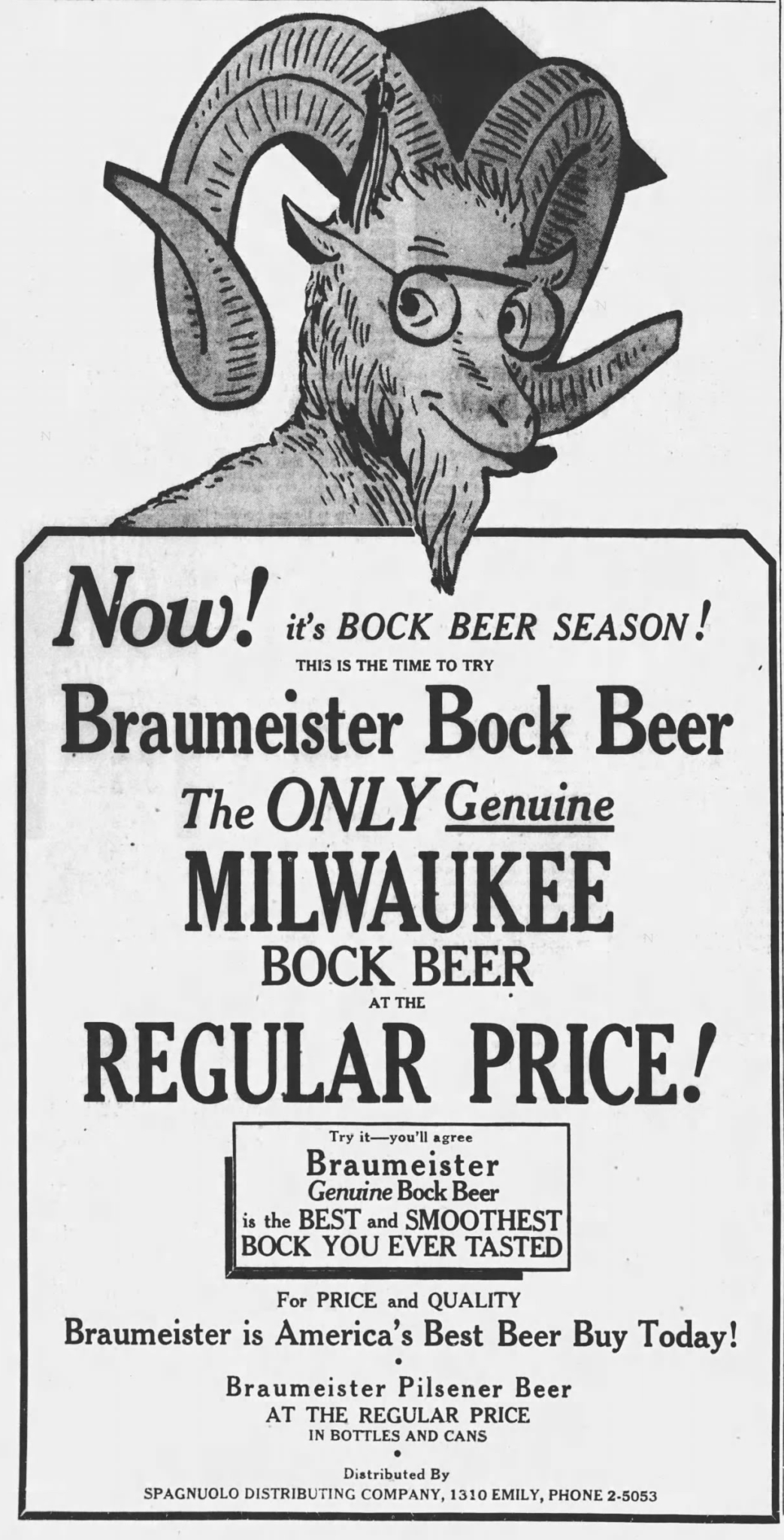 Beer In Ads #4917: Now! It’s Bock Beer Season!