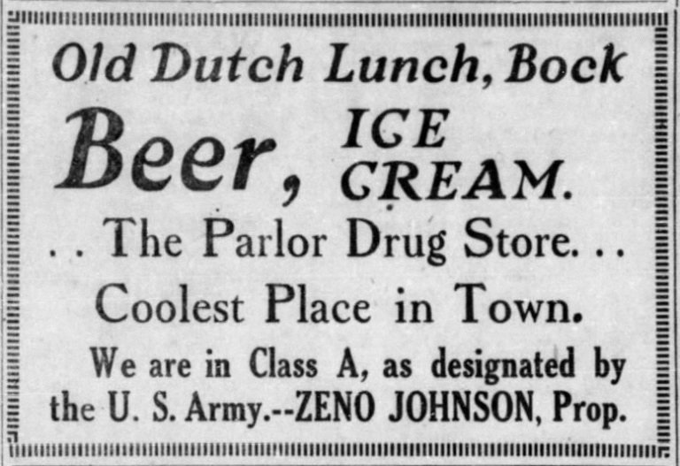 Beer In Ads #5066: Old Dutch Lunch, Bock Beer, Ice Cream