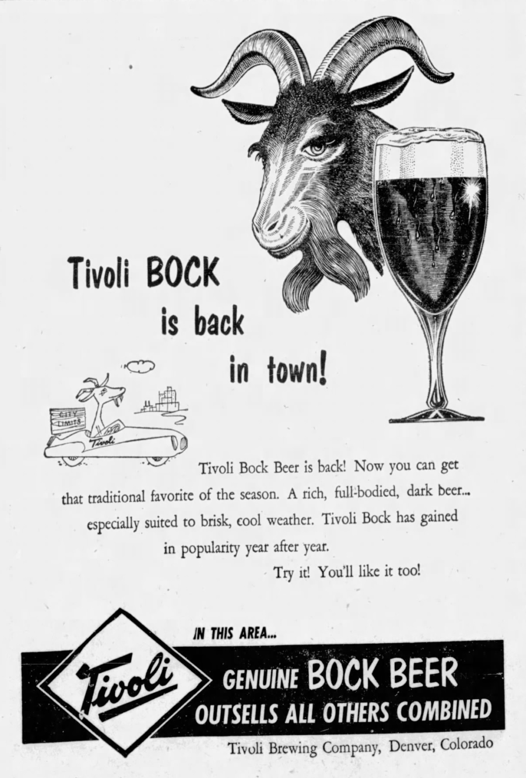 Beer In Ads #5175: Tivoli Bock Is Back In Town!