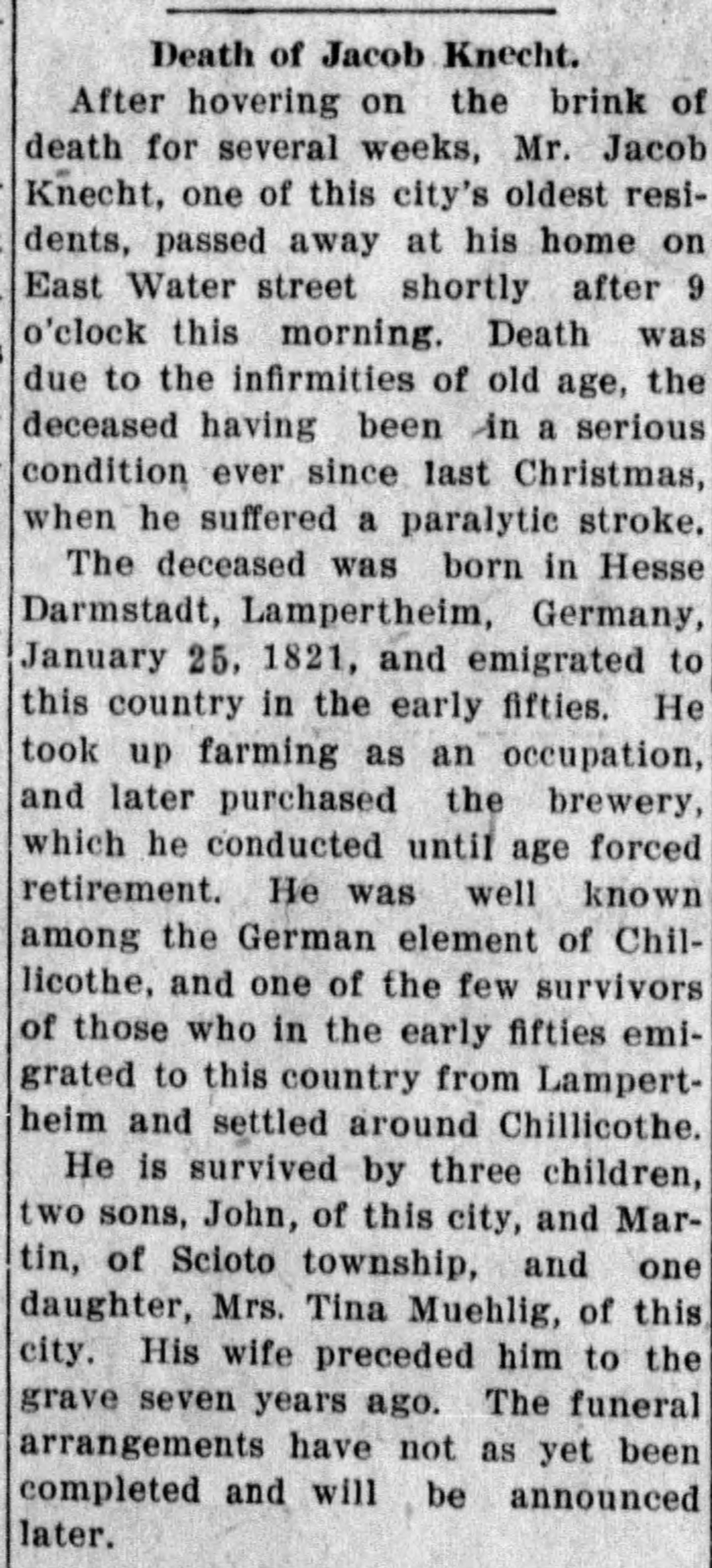 Historic Beer Birthday: Jacob Knecht