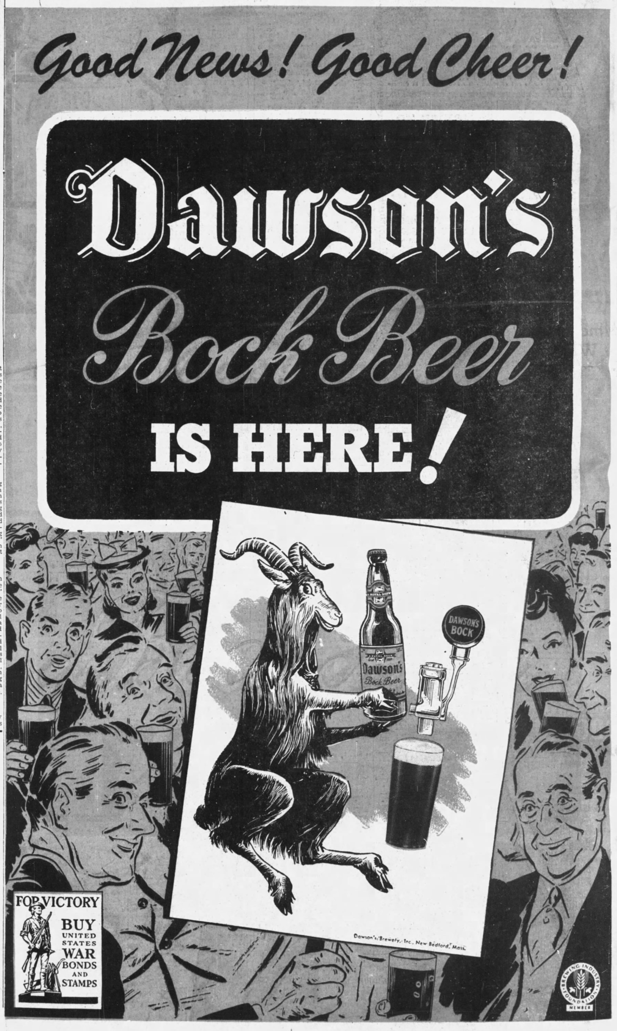 Beer In Ads #5207: Good News! Good Cheer! Dawson’s Bock Beer Is Here!