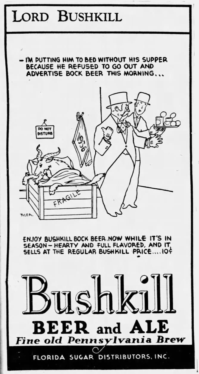 Beer In Ads #5134: Lord Bushkill On Bushkill Bock