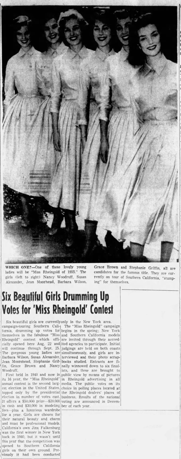 Beer In Ads #4303: Six Beautiful Girls Drumming Up Votes For Miss ...