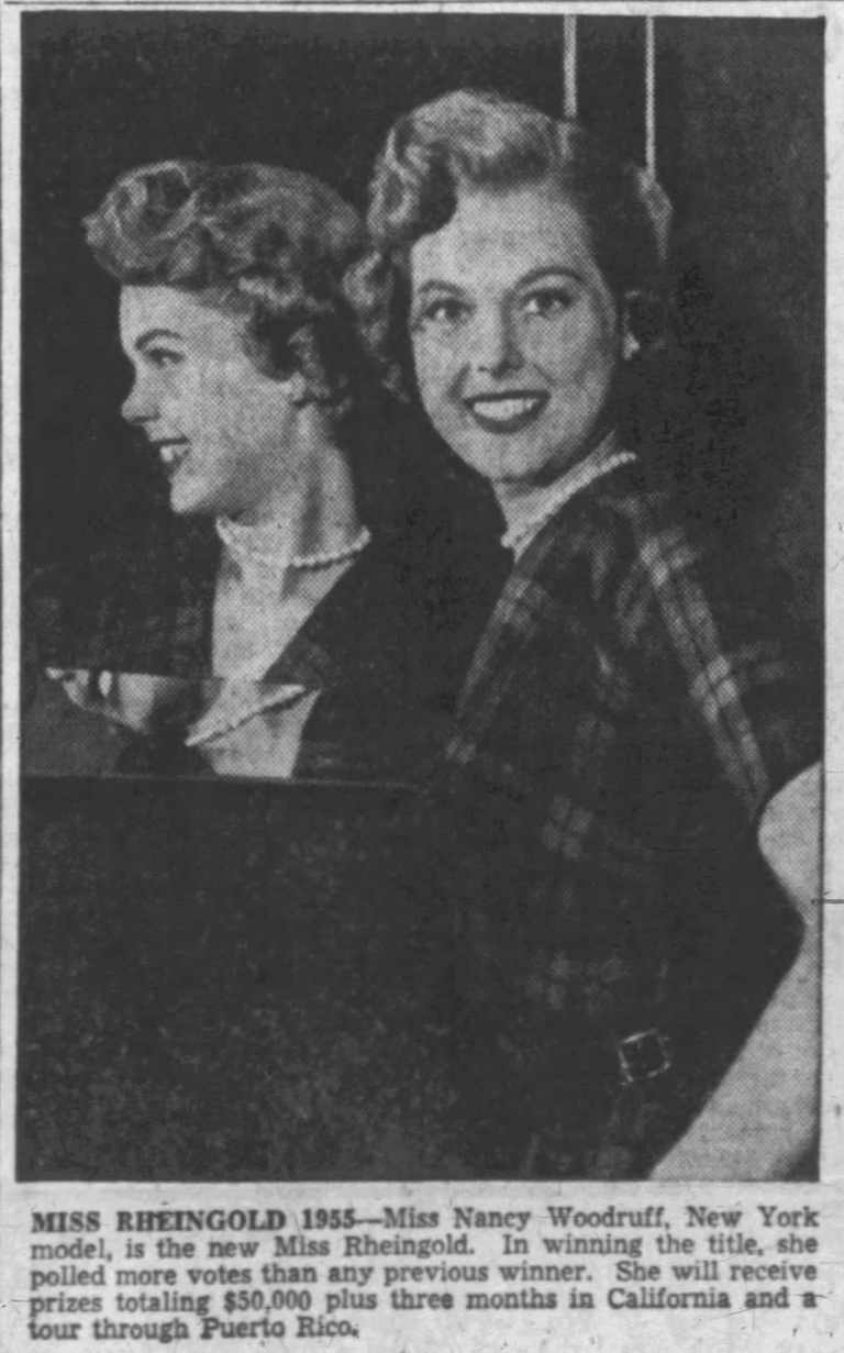 Beer In Ads #4306: Nancy Woodruff Crowned Miss Rheingold 1955